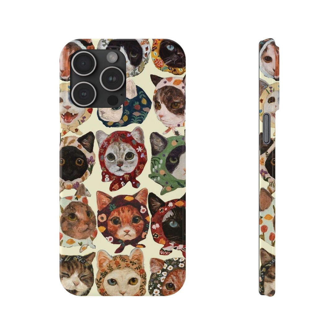 Vintage Cats Retro Collage 2 iPhone Case, Cute New iPhone 16, Trendy ...