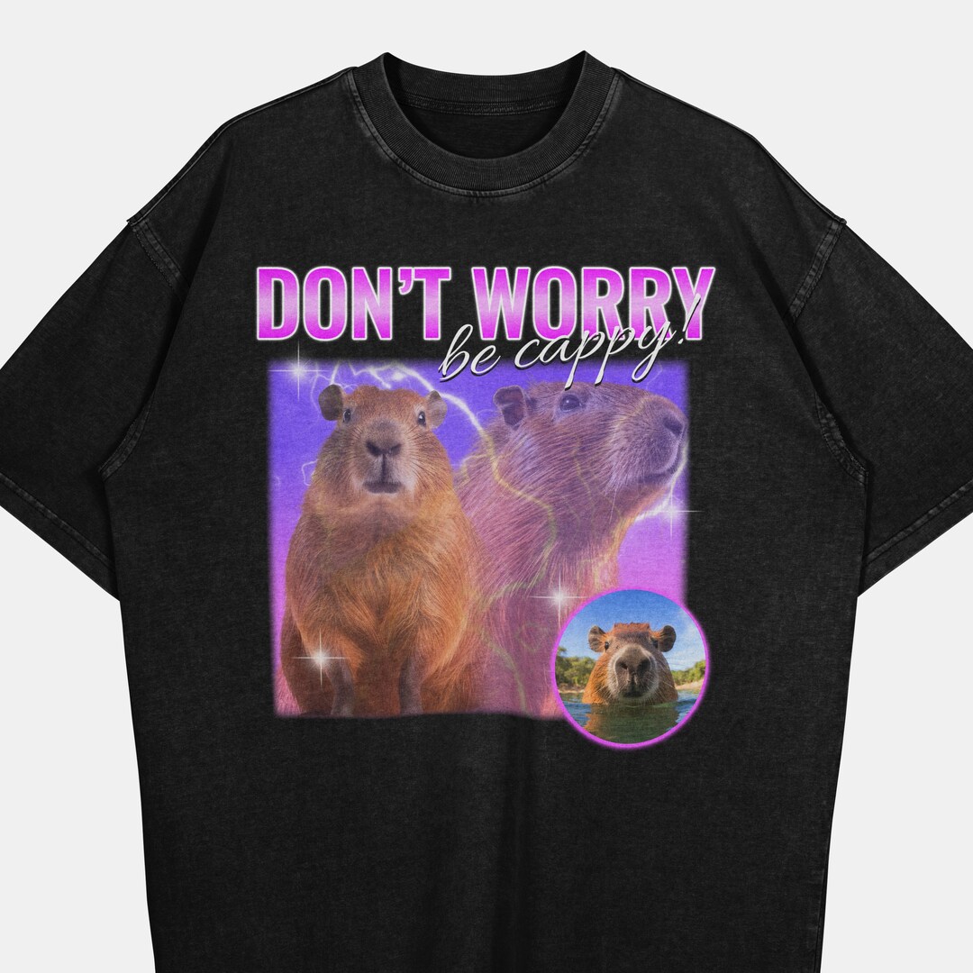 Don't Worry Be Cappy Funny Meme Shirt, Graphic Style Tshirt, Funny ...