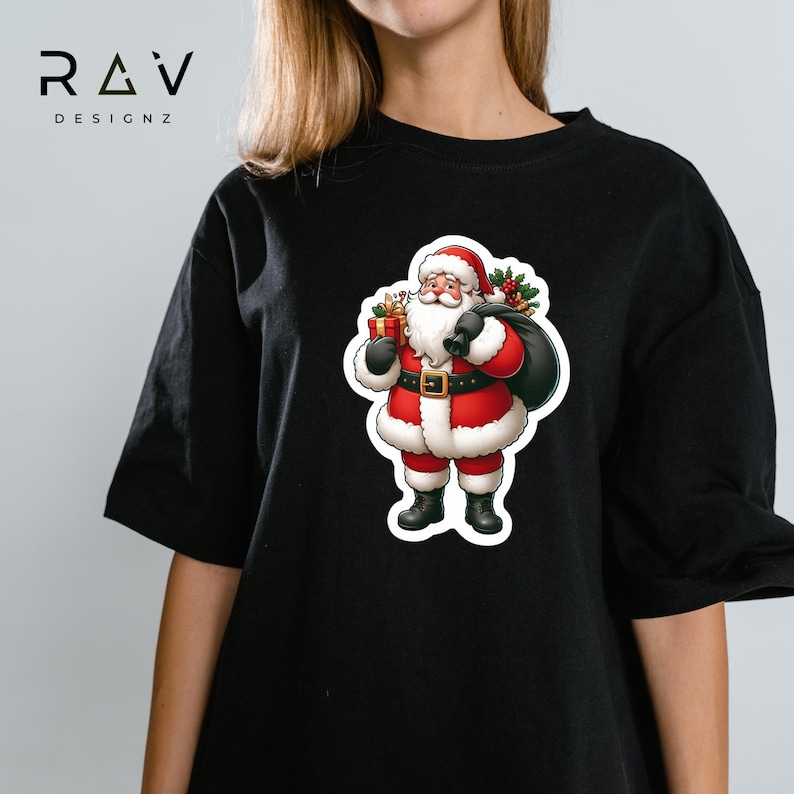 Santa Claus Christmas DIY Printable A4 Digital Download for Stickers ...