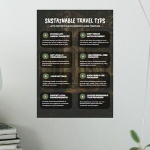 Sustainable Travel Tips Poster for Travellers and Tourists - Digital ...