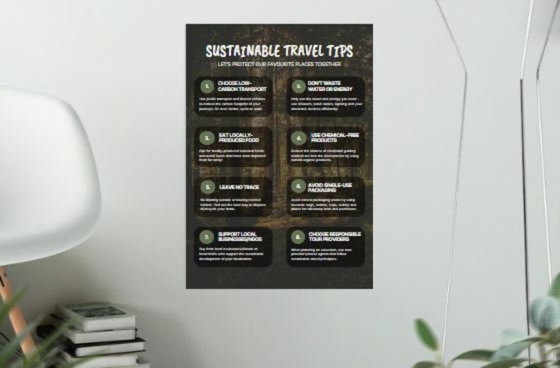 Sustainable Travel Tips Poster for Travellers and Tourists - Digital ...