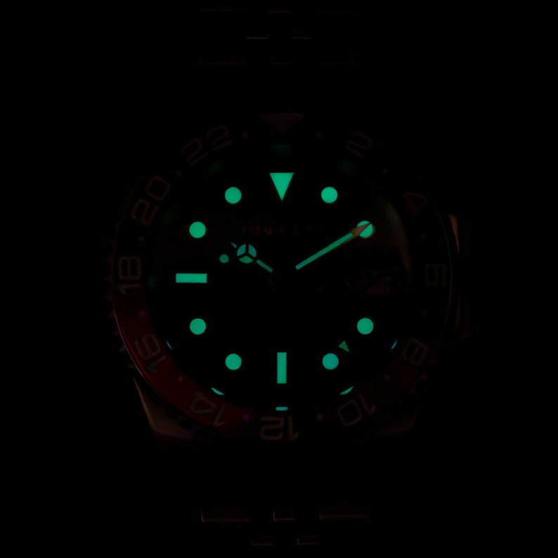GMT Automatic Dual Time Watch - Travel Companion - Casual, Outdoor ...