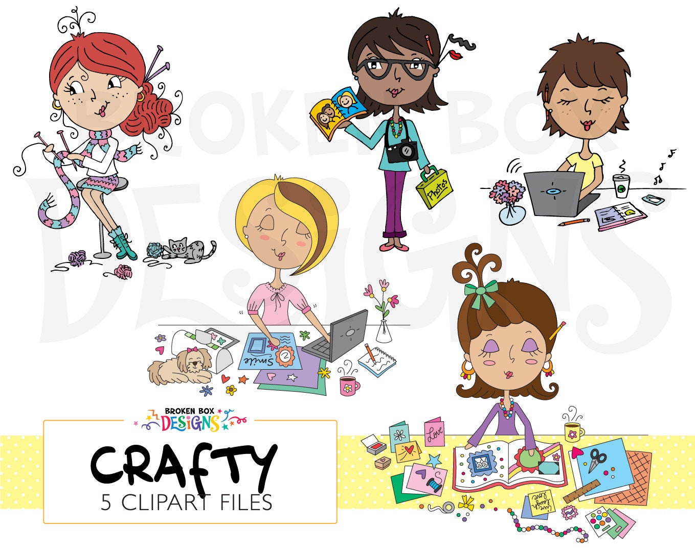 Crafty Clipart Set - Etsy