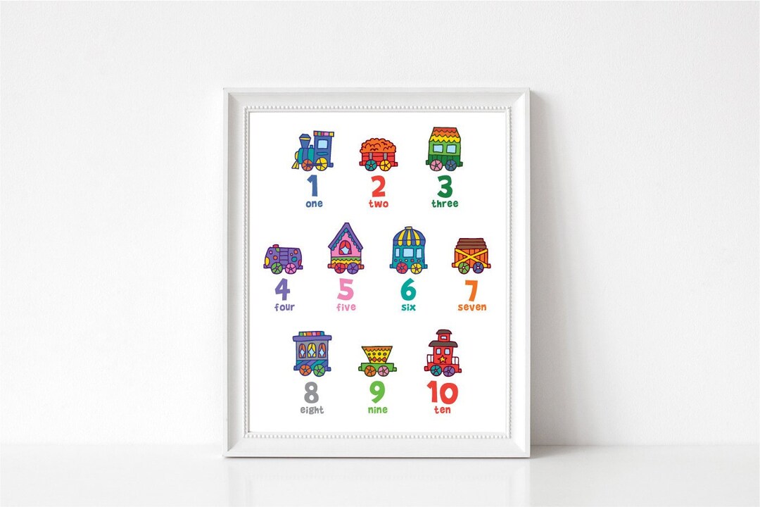 Number Train (printable Wall Art) - Etsy