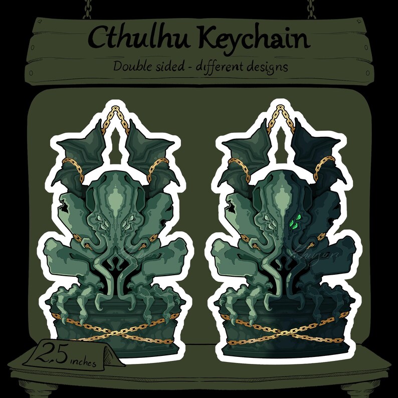 Statue of a Great Old One Cthulhu Keychain - Etsy