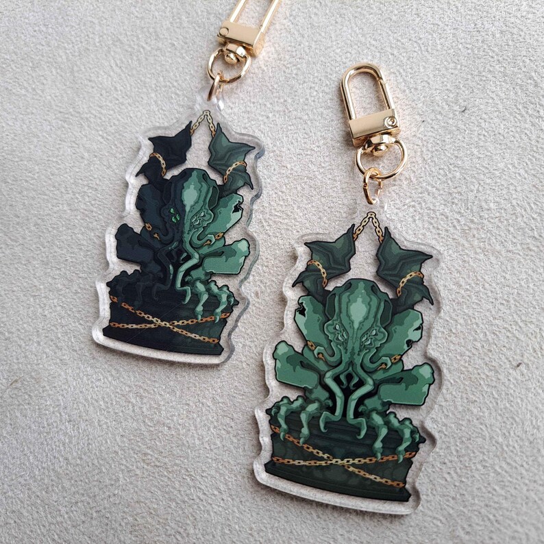 Statue of a Great Old One - Cthulhu Keychain - Etsy