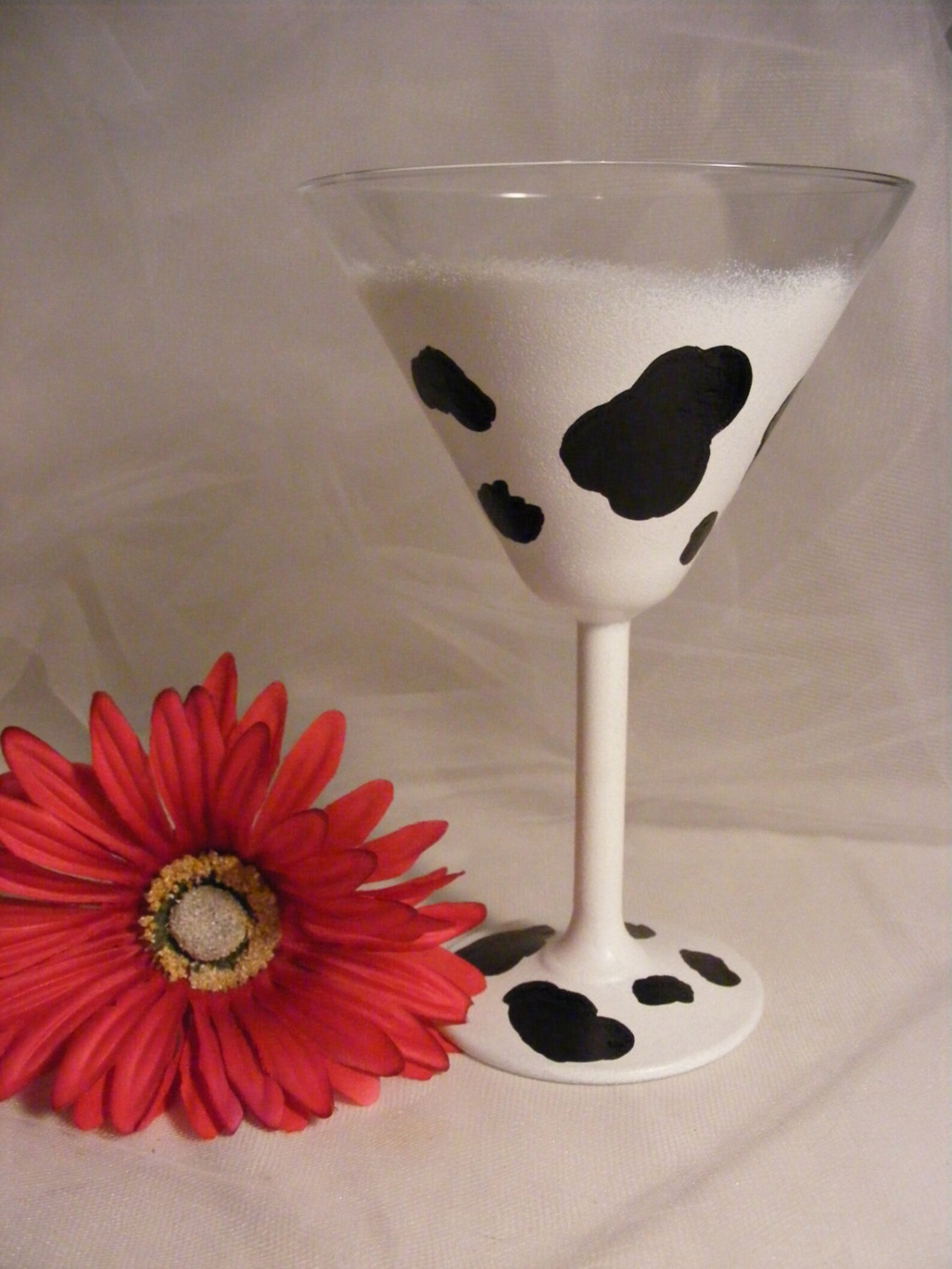 Cow Print Martini Glass - Etsy