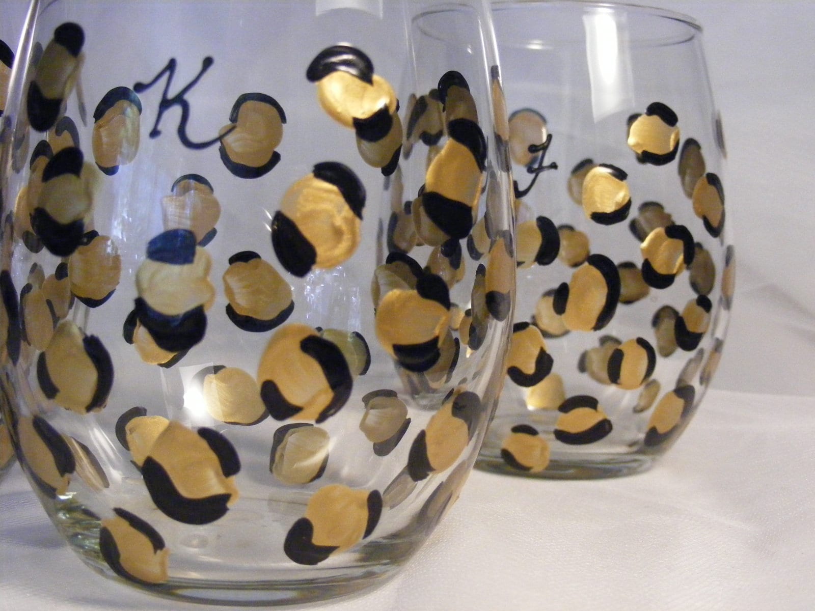 ONE Leopard Print Stemless Wine Glass Perfect for Bridesmaids | Etsy