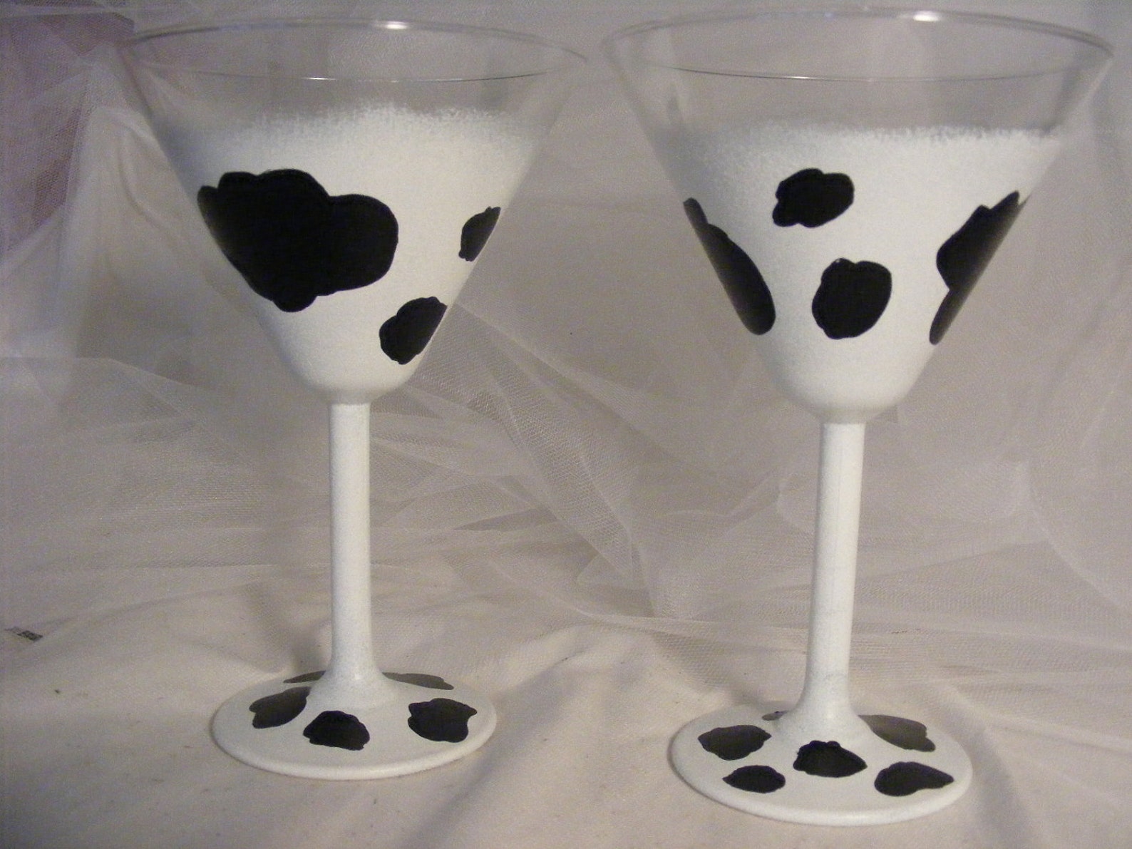 Cow Print Martini Glasses - Set of 2 - Etsy