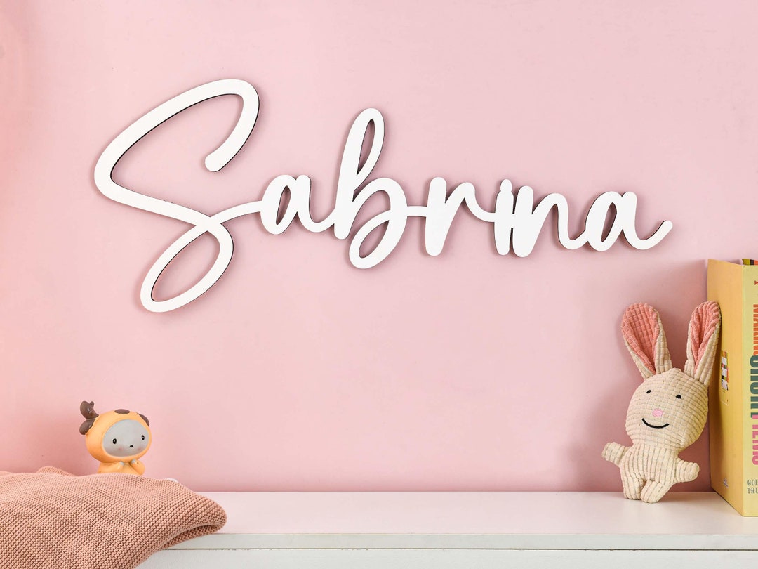 Personalized Baby Name Sign, Custom Wooden Name Sign, Wall Decor ...