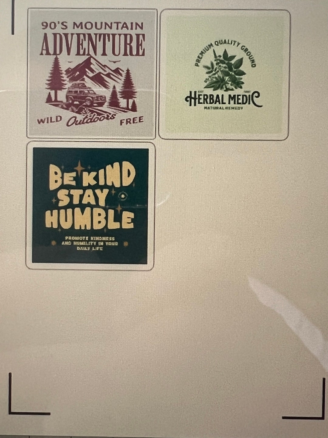 Vintage Style Stickers 3 Stickers Total. - Etsy