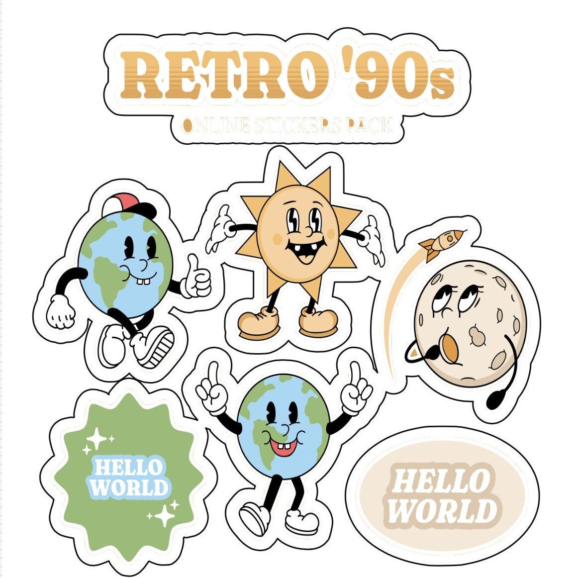 90's Stickers Retro Vibe 90's Kid - Etsy