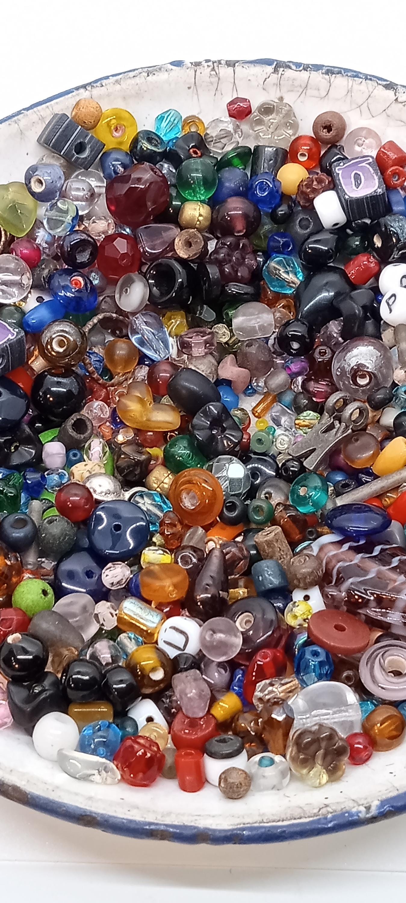 Bead Mix A Variety of Glass, Metal, and Wood Beads Assortment of Colors ...