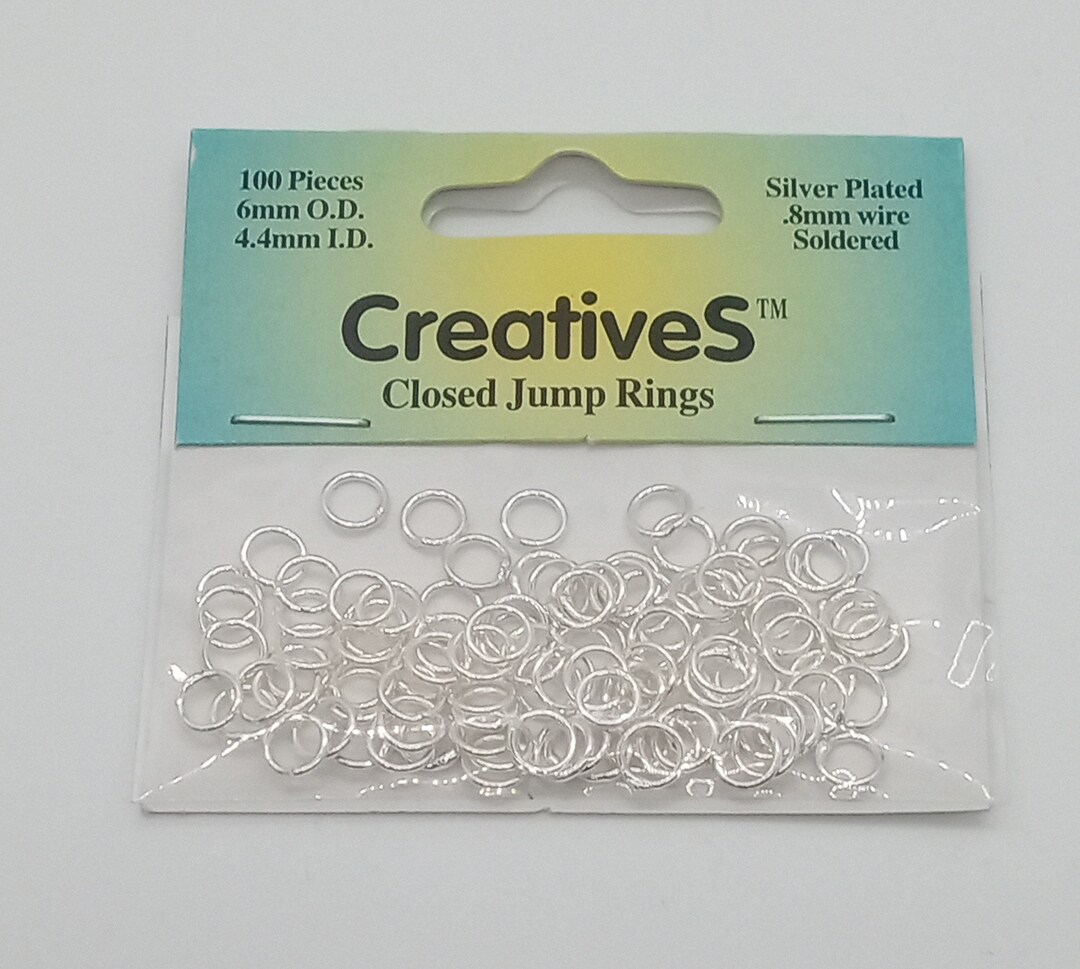 Closed Jump Rings - 6mm - Silver Plated - 100 Pcs - Etsy