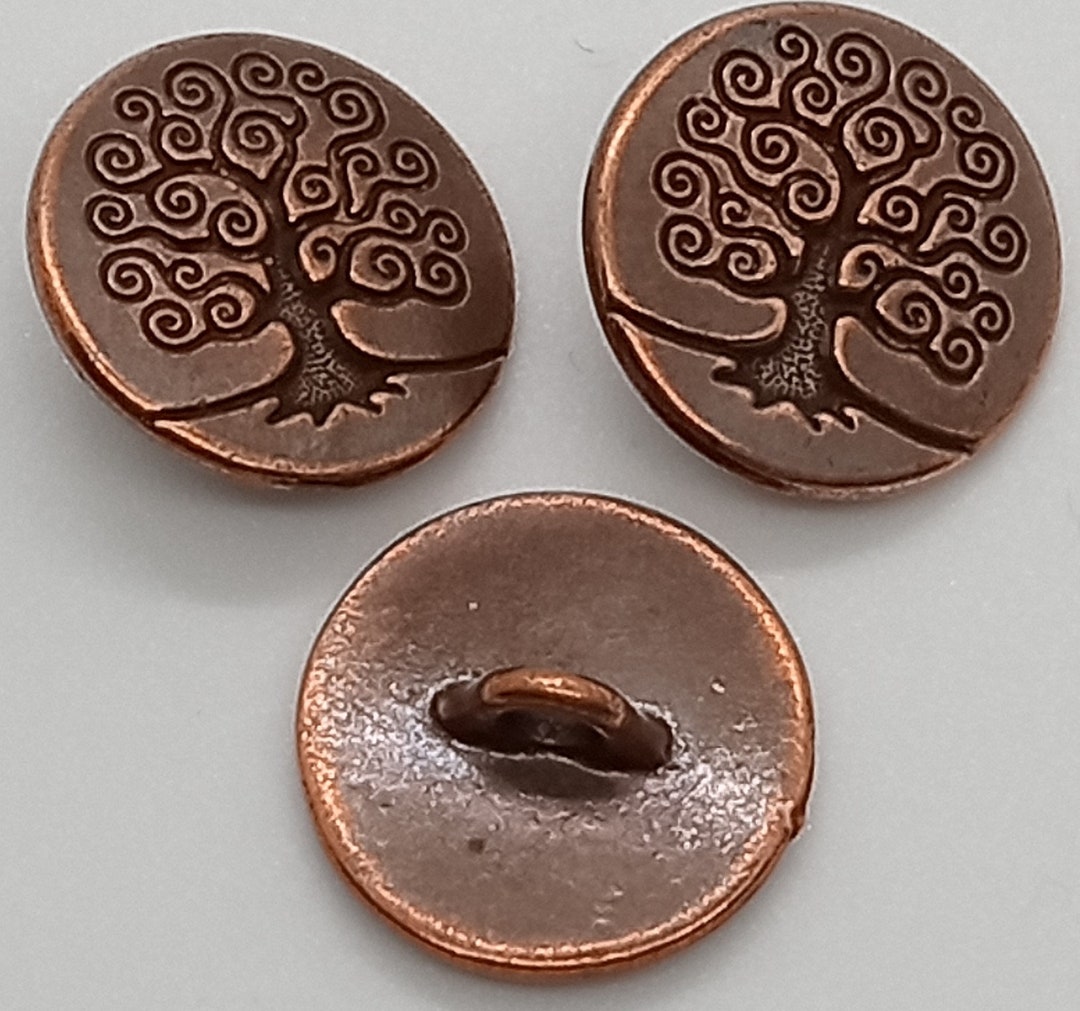 Tierracast Tree of Life Button Closure - Antique Copper - Lead Free - Etsy