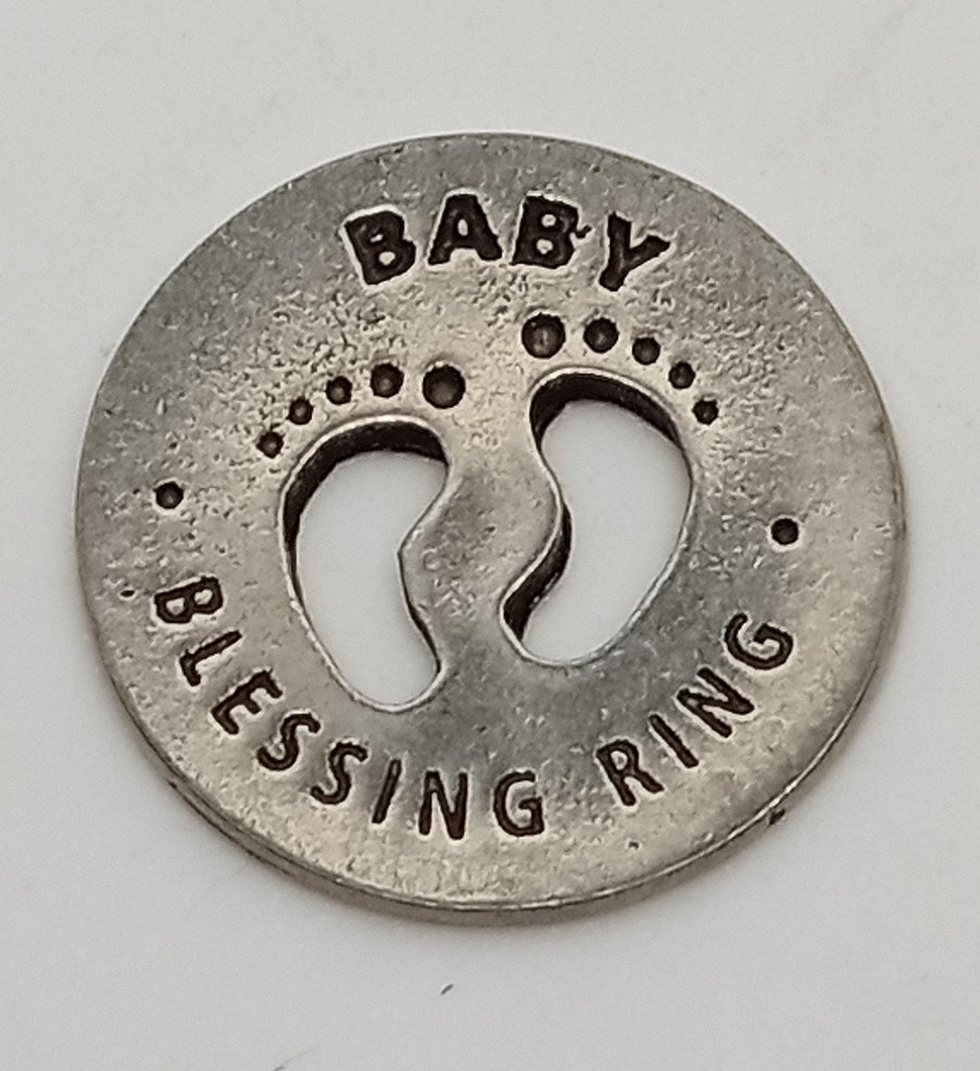 Baby Blessing Ring Token - Pewter - Etsy