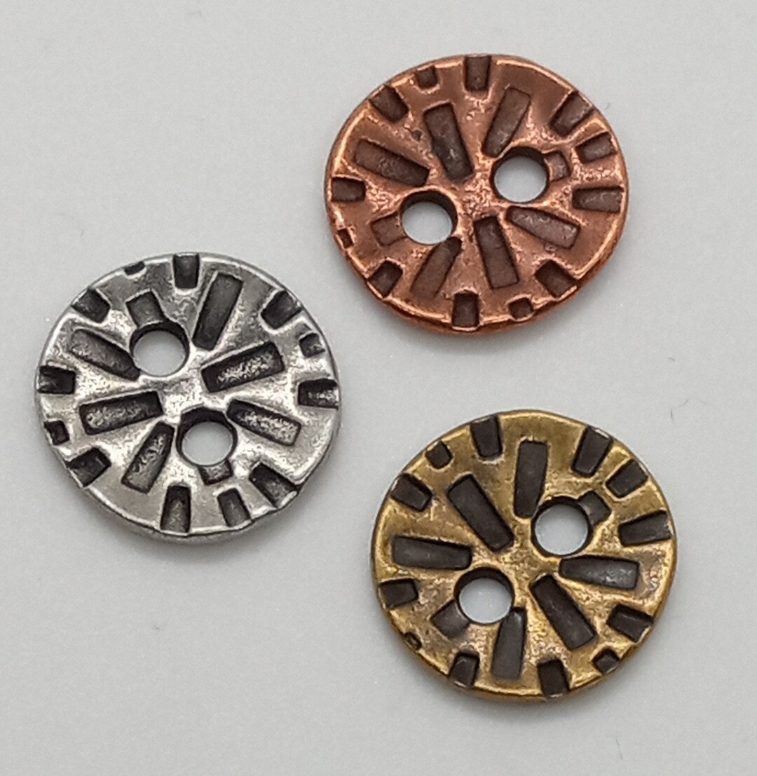 Tierracast Round Radiant Button Closure - Choice of 3 Colors - Lead ...