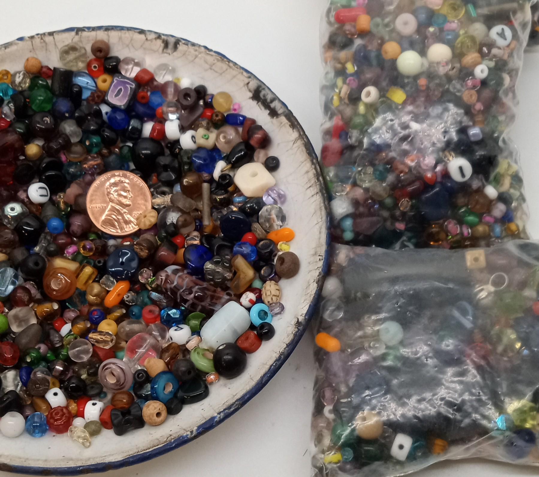 Bead Mix A Variety of Glass, Metal, and Wood Beads Assortment of Colors ...