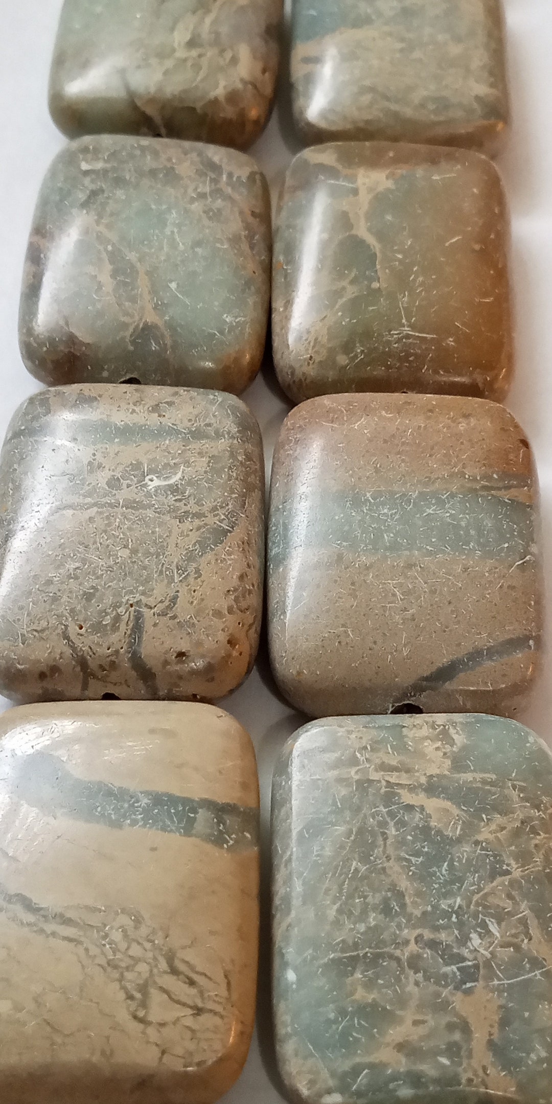Snakeskin Jasper Flat Rectangle Pendant Bead - 29mm X 21mm - Etsy