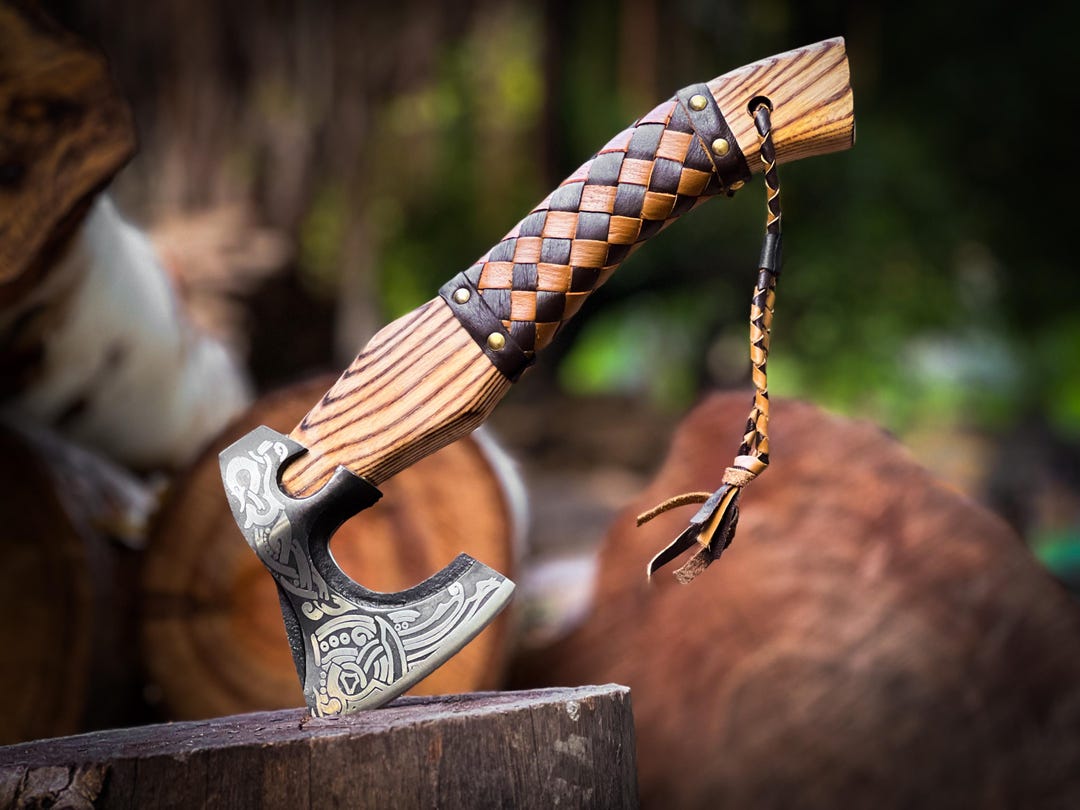 Camping Axe, Handmade Viking Axe, Birthday Gift for Men, Bearded ...