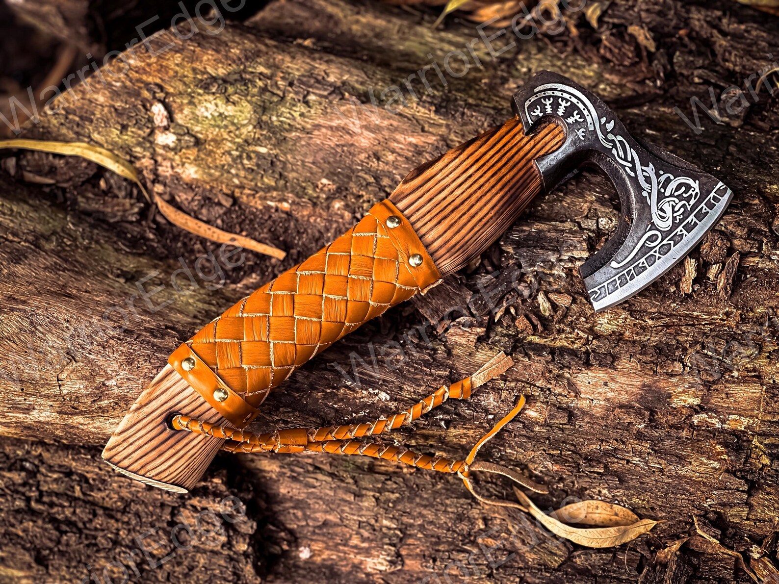 Pack of 6 Viking Axes, Nordic Hand-forged Carbon Steel Axe Battle Gift ...