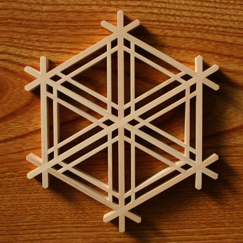 Kumiko Assembly Kit, Square Hemp Pattern, Japanese Traditional Craft ...