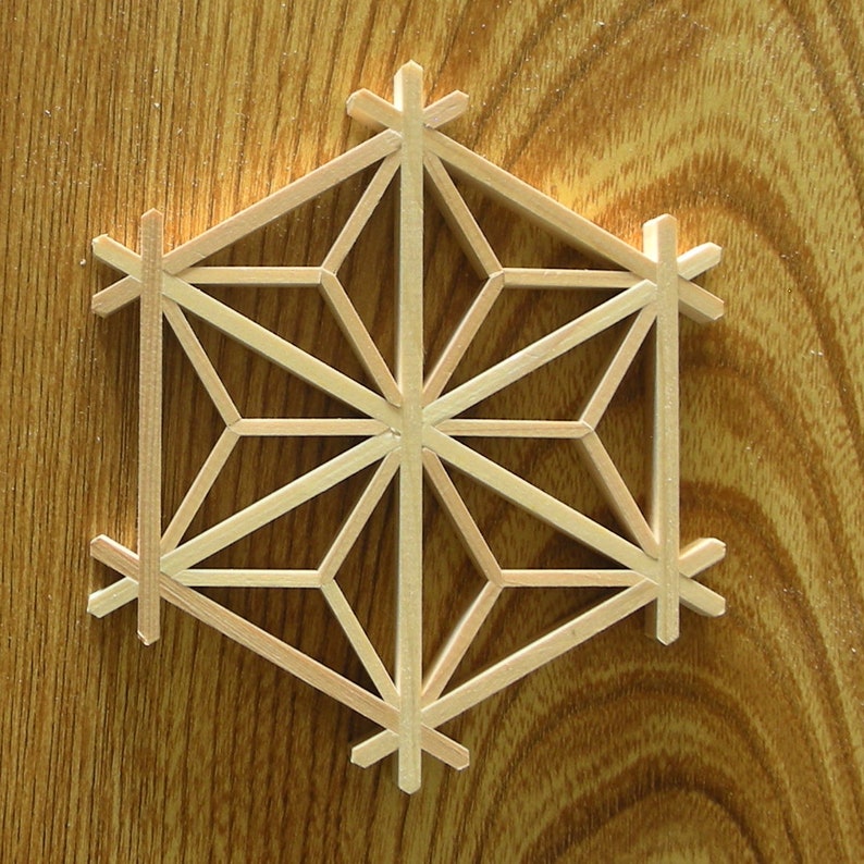 Kumiko Assembly Kit, Square Hemp Pattern, Japanese Traditional Craft ...