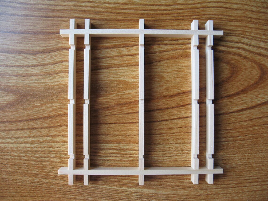 Kumiko Assembly Kit, Square Goma Pattern, Japanese Traditional Craft ...