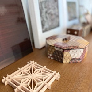 Kumiko Assembly Kit, Square Hemp Pattern, Japanese Traditional Craft ...