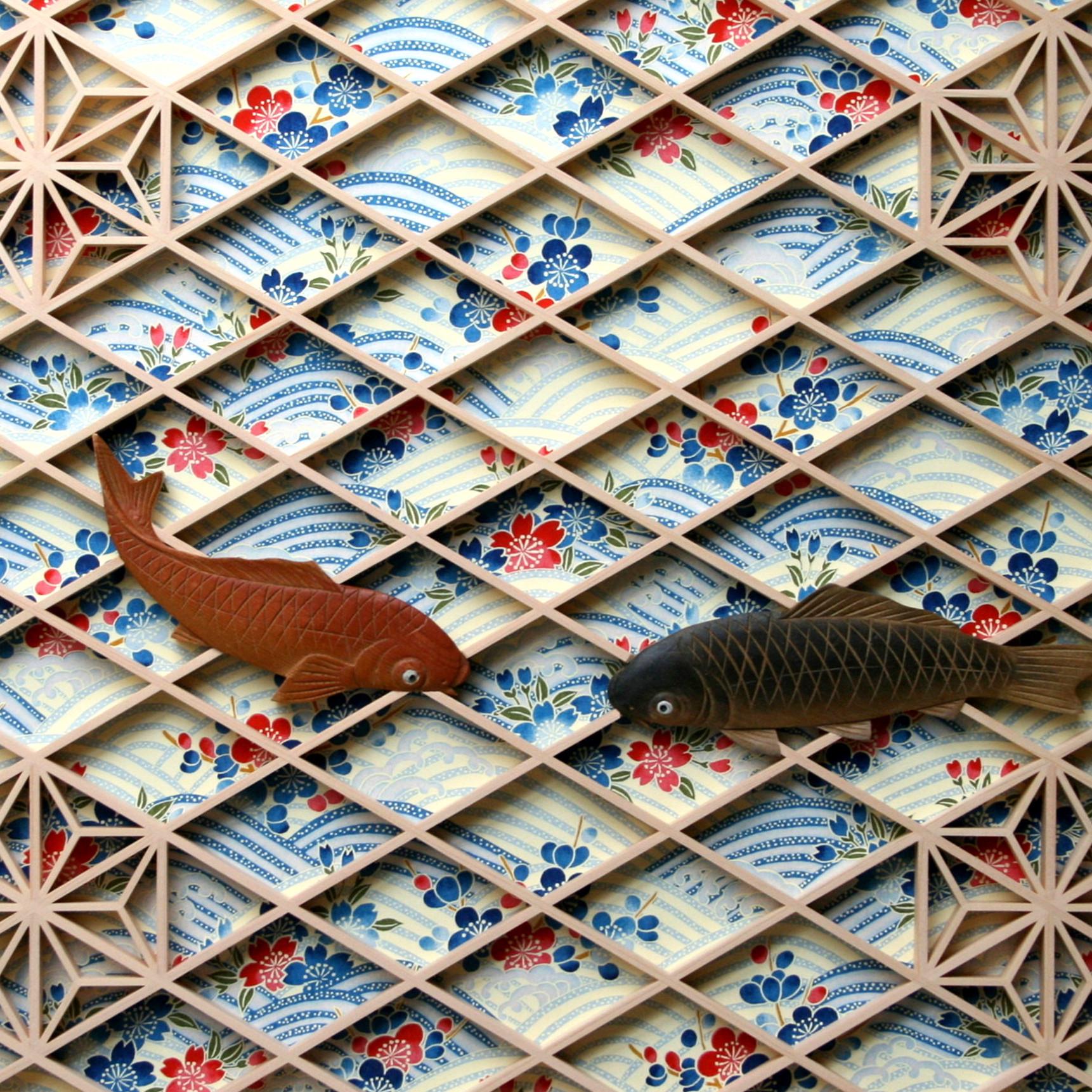 Japanese Modern Art Panel [classical Koi(carp)] Japanese-style Art ...