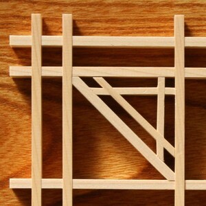 Kumiko Assembly Kit, Square Goma Pattern, Japanese Traditional Craft ...