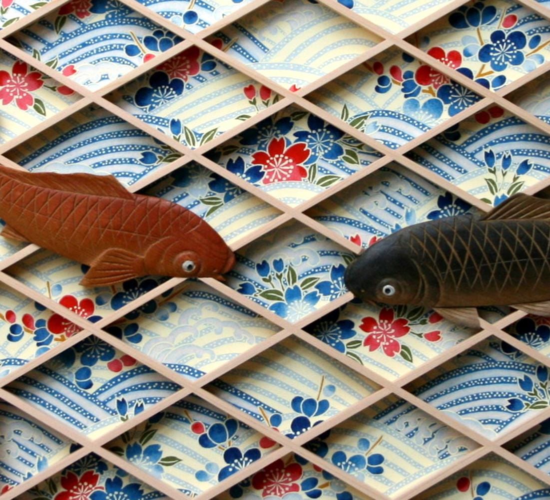 Japanese Modern Art Panel [classical Koi(carp)] Japanese-style Art ...