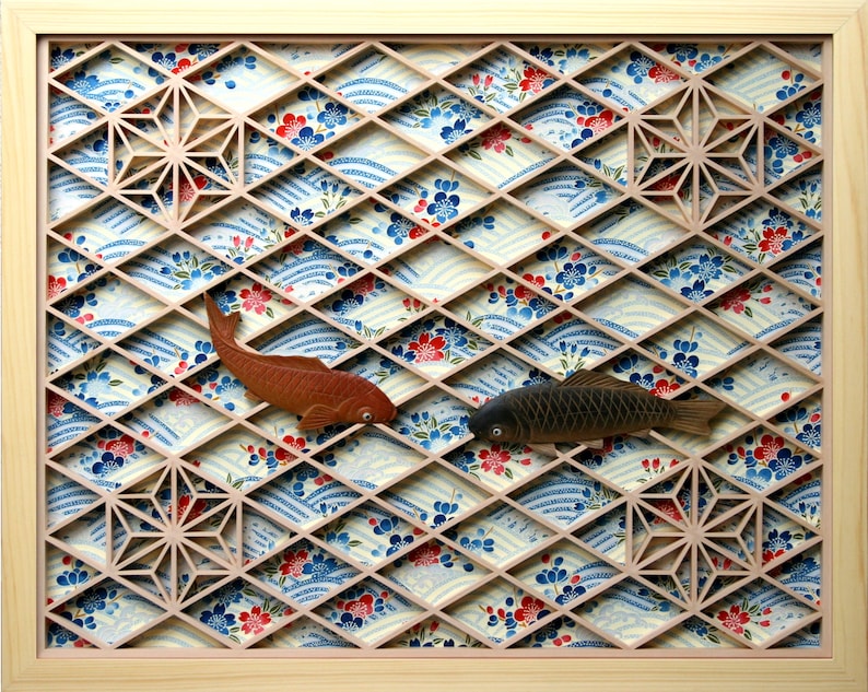 Japanese Modern Art Panel [classical Koi(carp)] Japanese-style Art ...