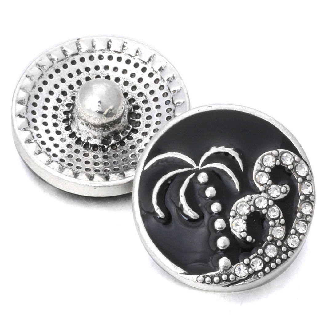 Beach Snap Button, Ocean Snap, Palm Tree Interchangeable Jewelry 18-22 ...