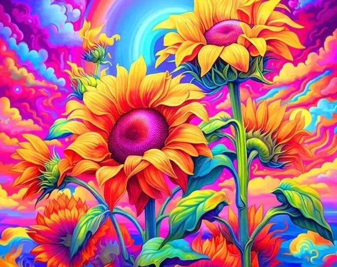 Neon Alien UFO 5D Round Diamond Painting DIY Art Kit, 30x40 Cm, 11 ...