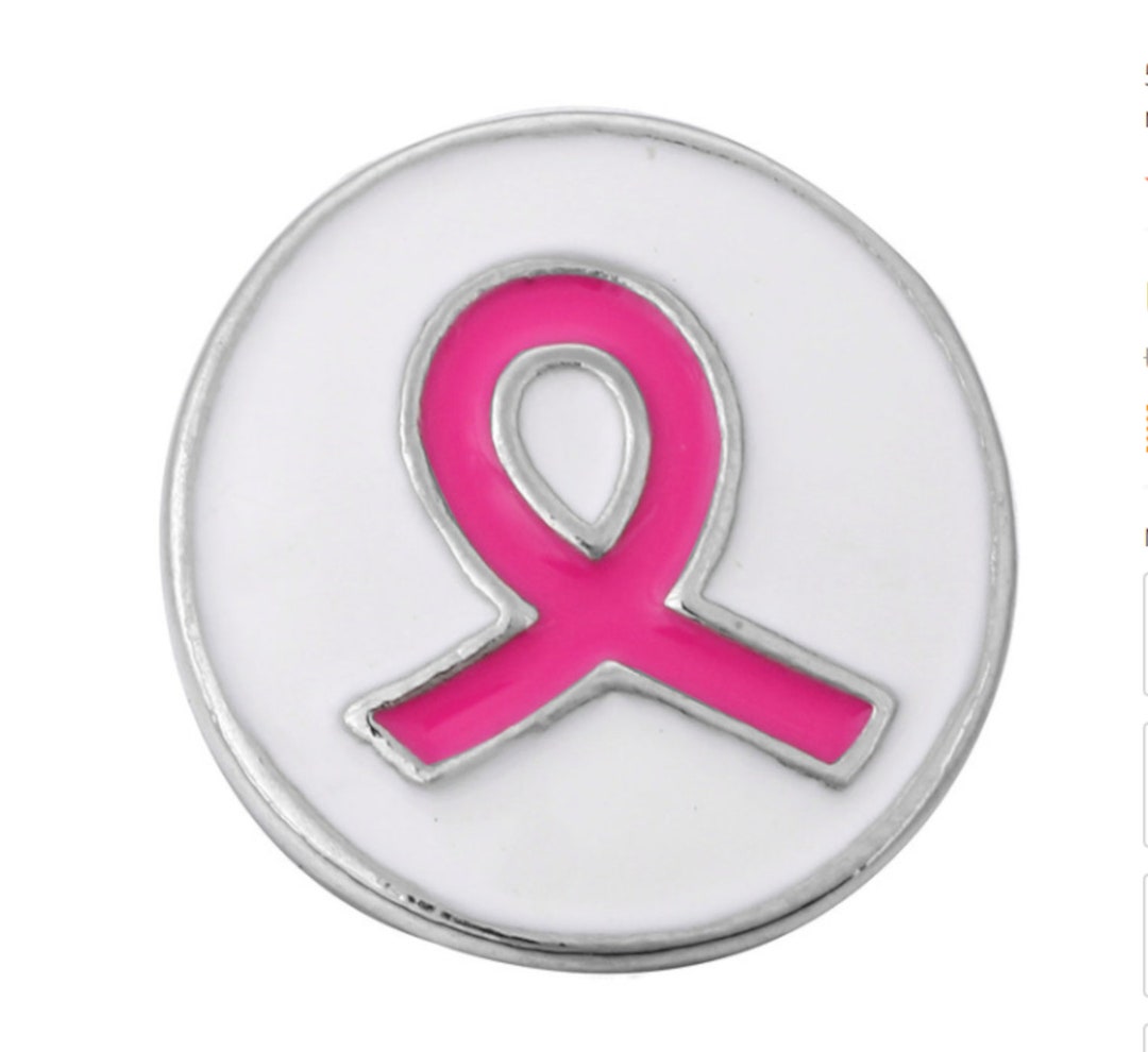 Snap Button, Breast Cancer Pink Ribbon Snap, Interchangeable Jewelry 18 ...