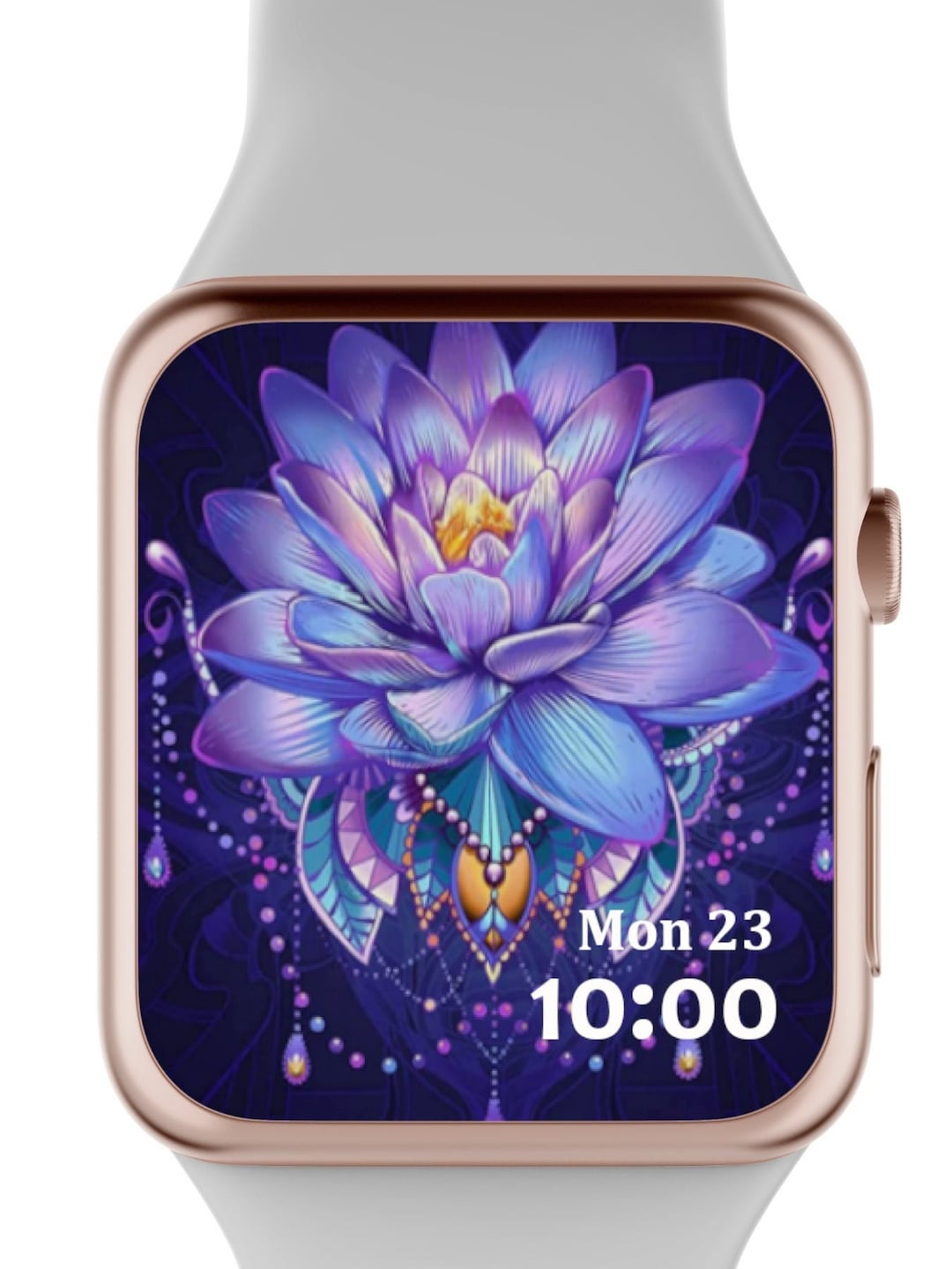 Lotus Flower Apple Watch Wallpaper Face Design Watch - Etsy