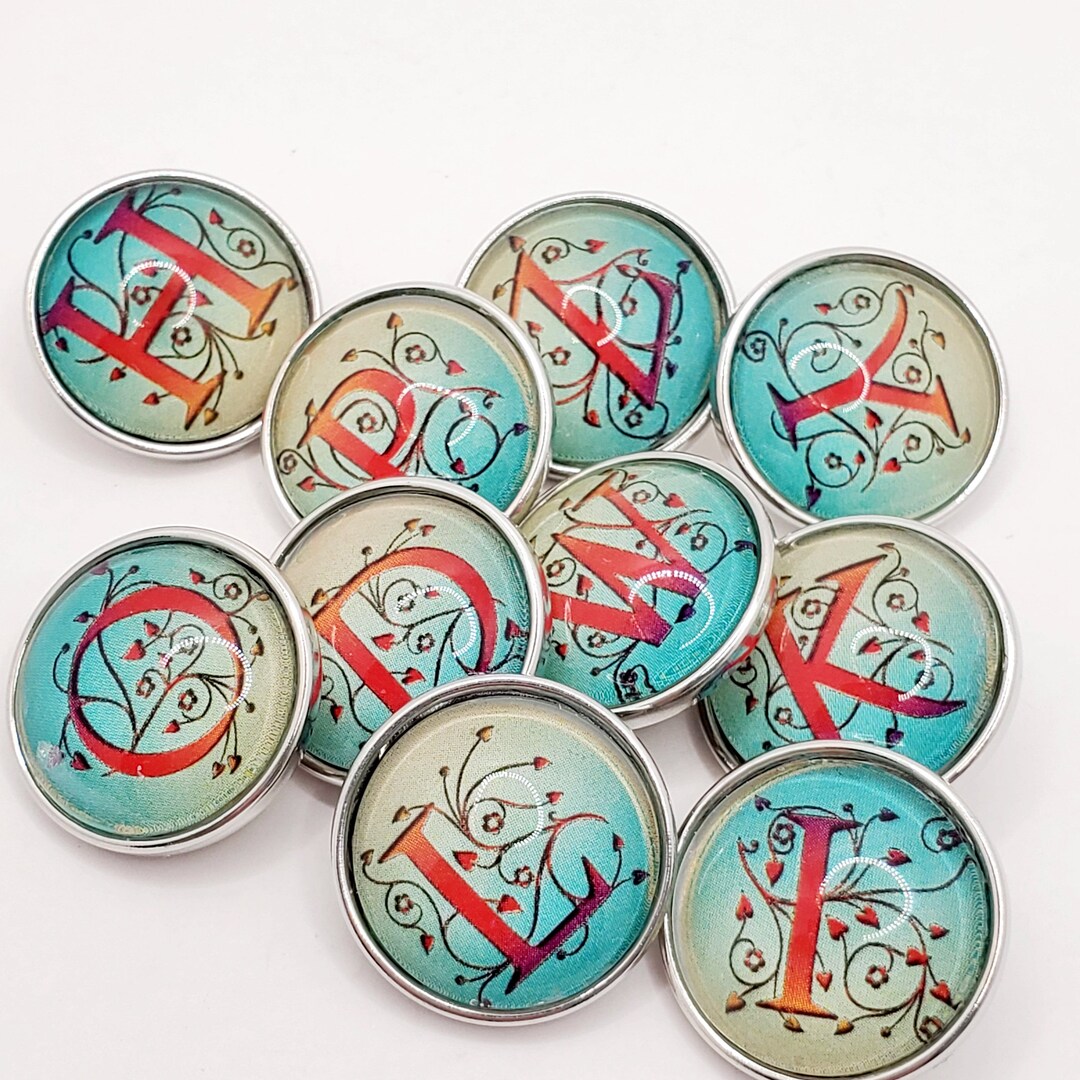 Alphabet Letter Snap, Initial Snap, Interchangeable Jewelry 18-22 Mm ...