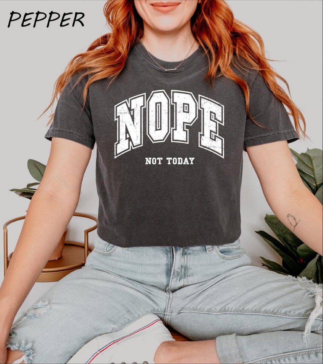 Nope Not Today Shirt, Sweater for Women, Funny Shirt, Cozy Crewneck ...