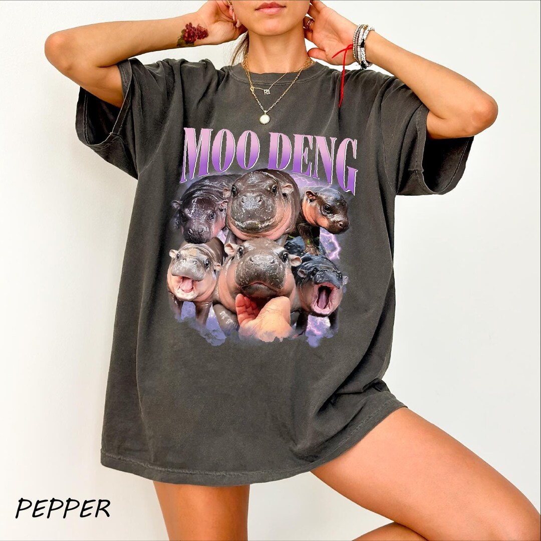 Moo Deng Bootleg Rap Shirt, Moo Deng Sweatshirt, I Love Moo Deng Tee ...