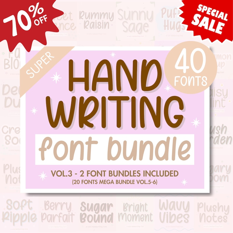 Handwriting Fonts Bundle, Handwritten Fonts, Neat Fonts, Goodnotes ...