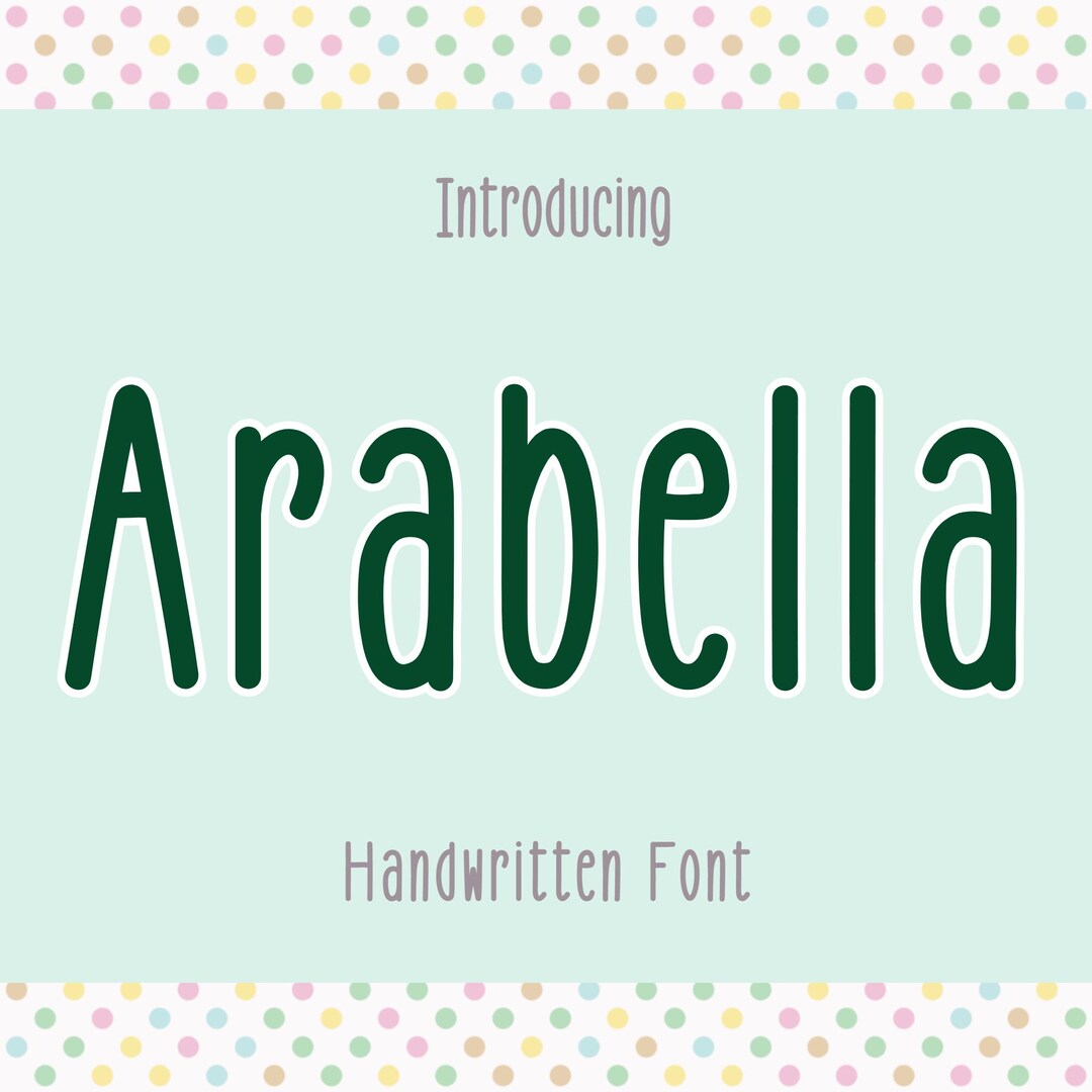 Arabella Font – Handwriting Font for Digital Planners, Goodnotes ...