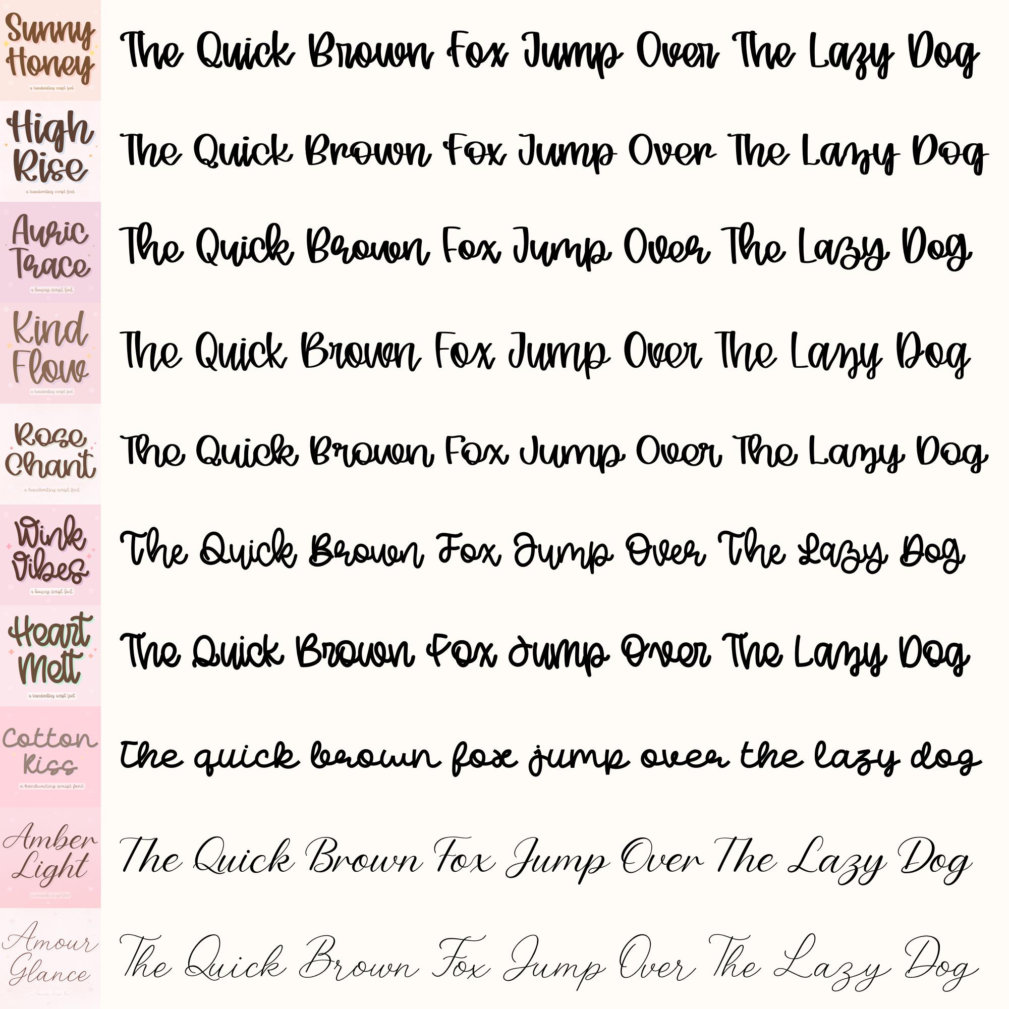 50 Script Fonts Bundle Vol.1 – Hand Lettered, Bouncy & Calligraphy ...