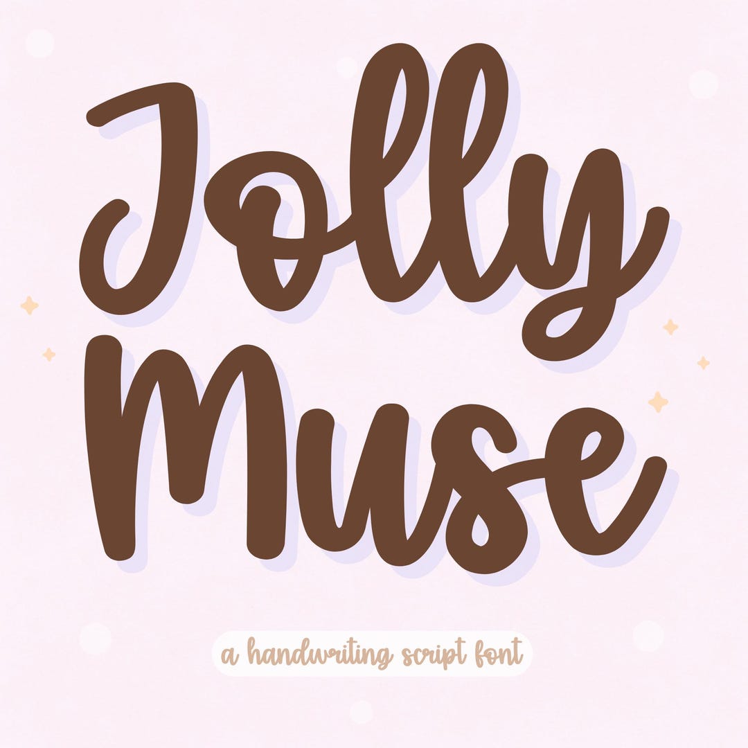 Jolly Muse – Handwritten Script Font With Bouncy Cursive Brush Style ...