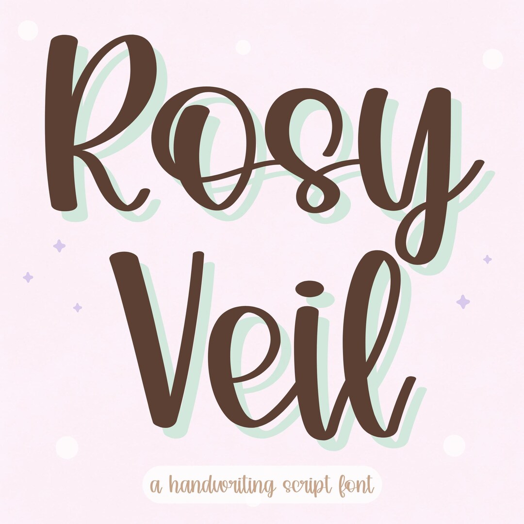 Rosy Veil – Handwritten Script Font With Cursive Brush Style for Cricut ...