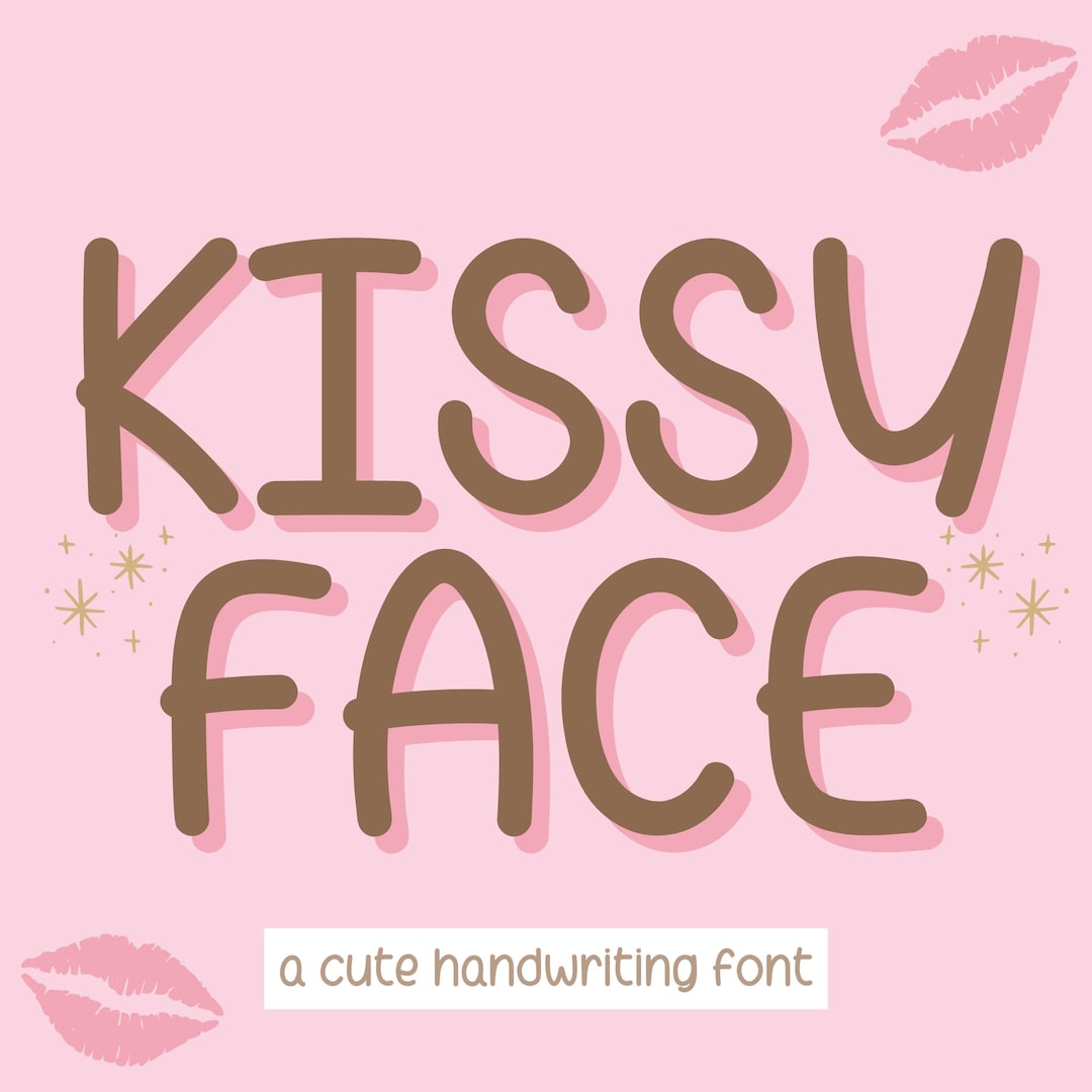 Kissy Face – Handwriting Font for Digital Planners, Goodnotes & Cricut ...