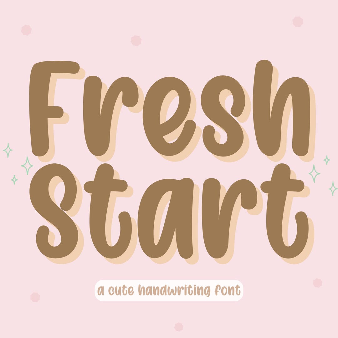 Fresh Start – Handwritten Brush Font for Digital Planners, Goodnotes ...