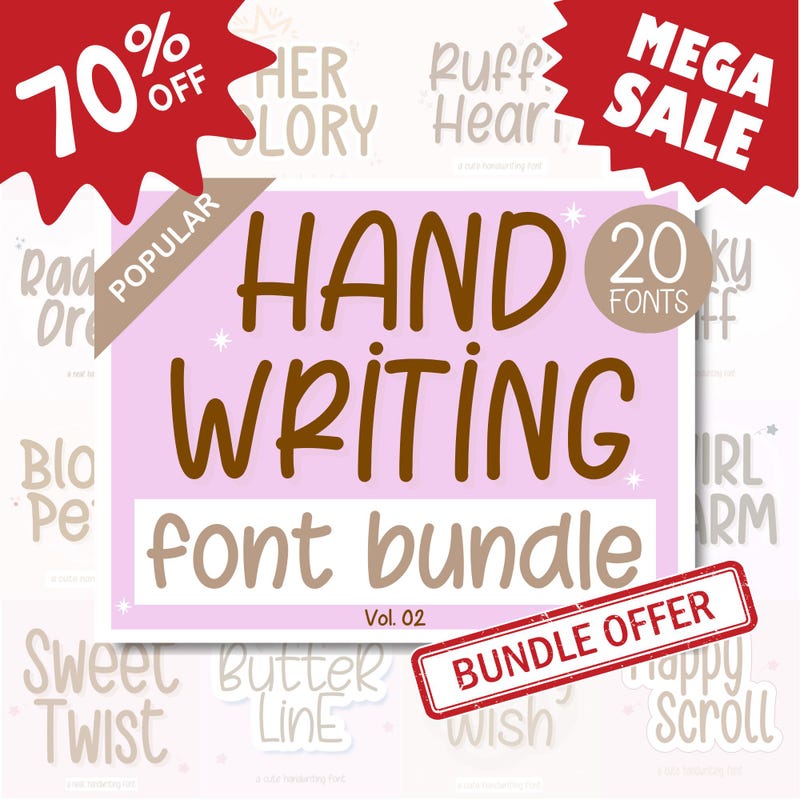 Font Bundle - Etsy
