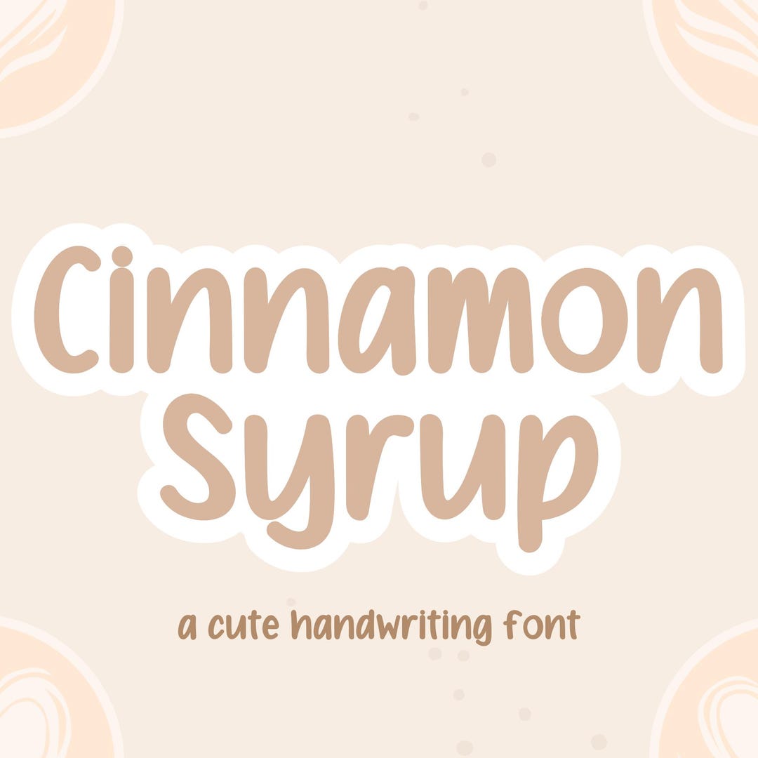 Cinnamon Syrup – Handwritten Brush Font for Digital Planners, Goodnotes ...