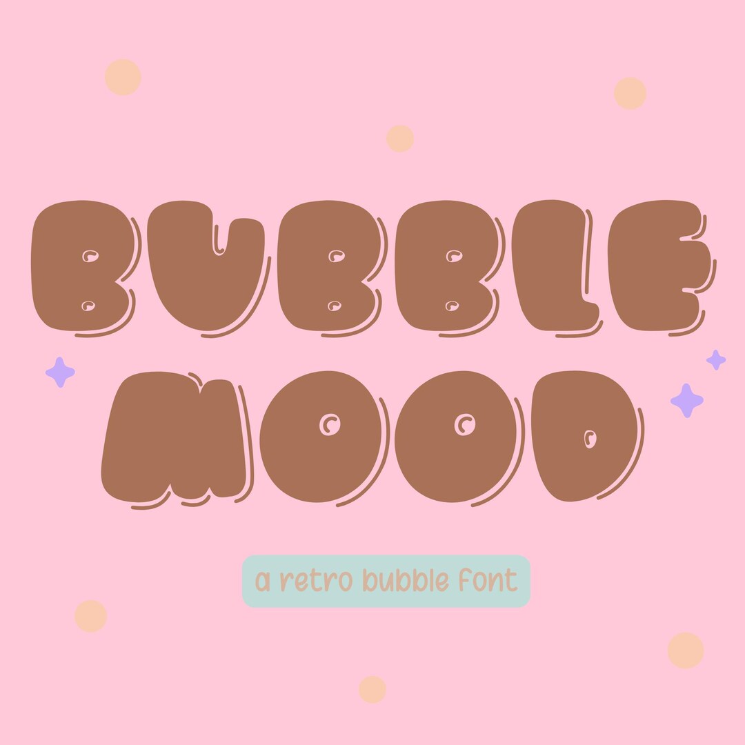 Bubble Font, Bubbly Font, Retro Font, Groovy Fonts, Hippie Font ...